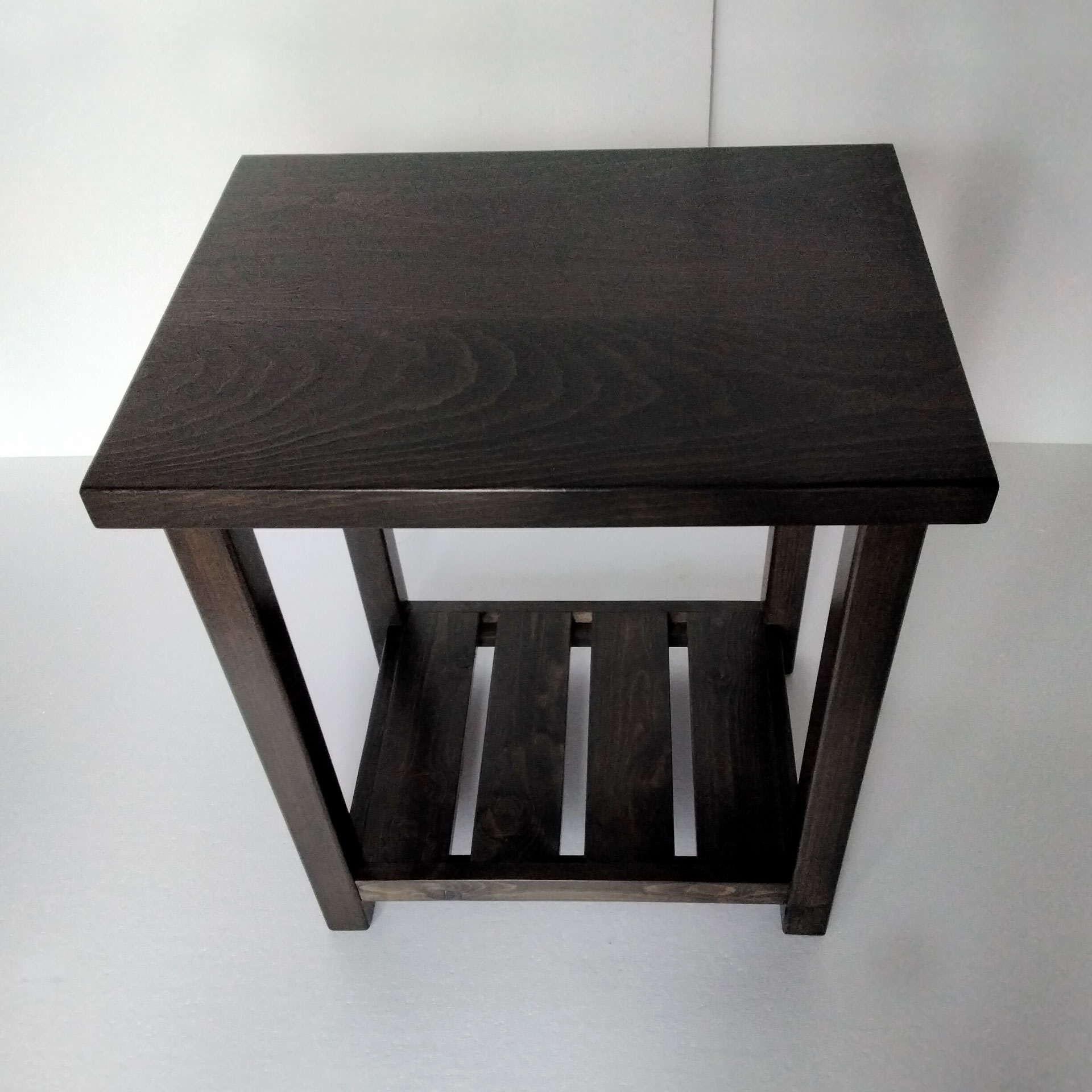 Rustic Farmhouse Solid Wood Sofa End Table | Handcrafted, Solid Wood