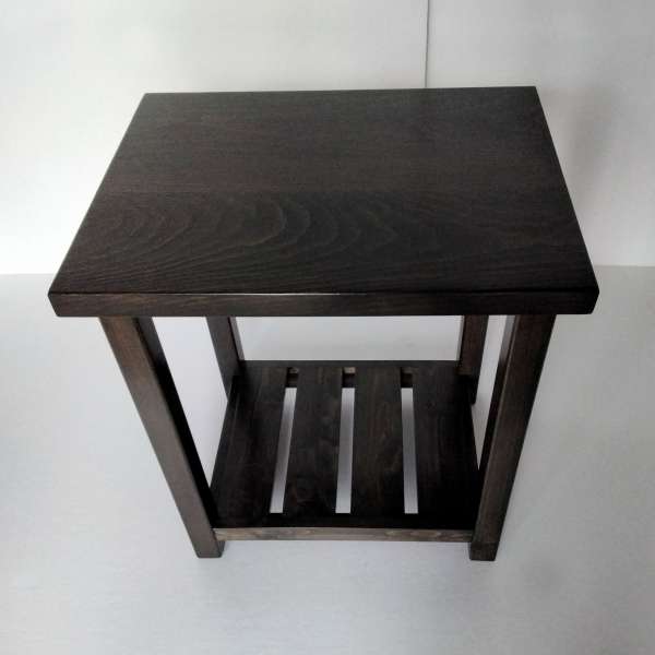 Rustic Farmhouse Solid Wood Sofa End Table | Handcrafted, Solid Wood