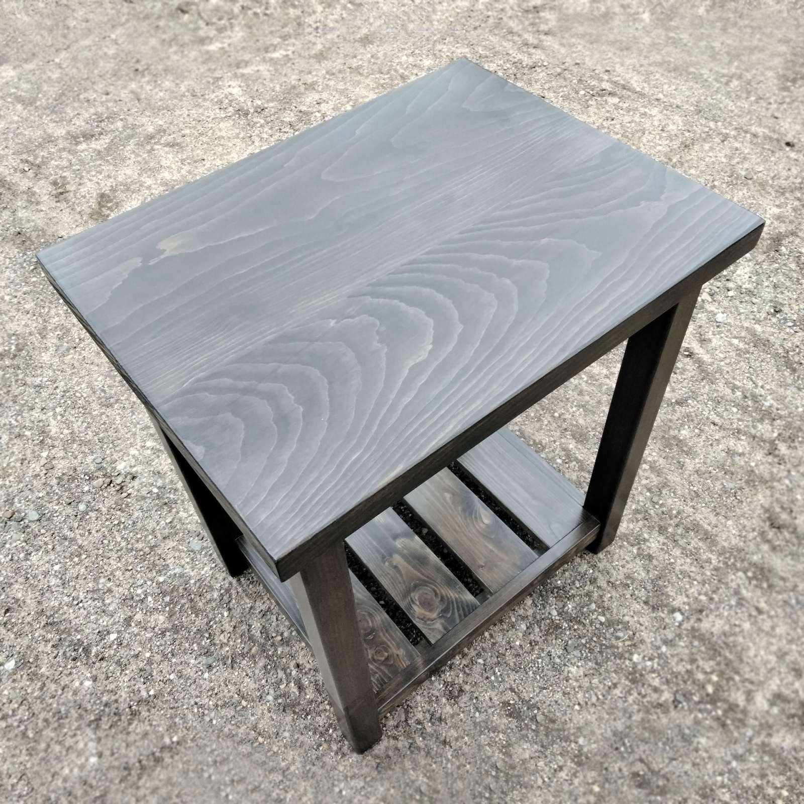 Rustic Farmhouse Solid Wood Sofa End Table | Handcrafted, Solid Wood